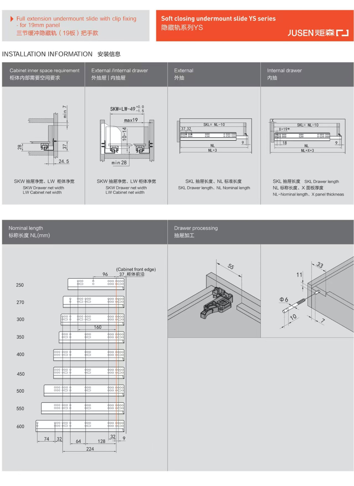 JUSEN座式滑軌 - 所有商品 - 忠銓五金建材